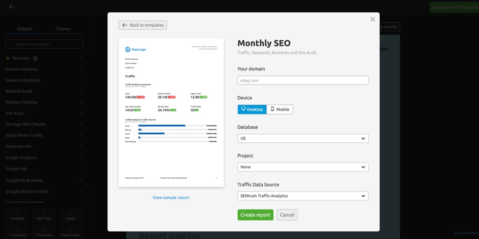 How to Transfer Reporting to Semrush My Reports workflow - Semrush ... How to Transfer Reporting to Semrush My Reports workflow - Semrush ...